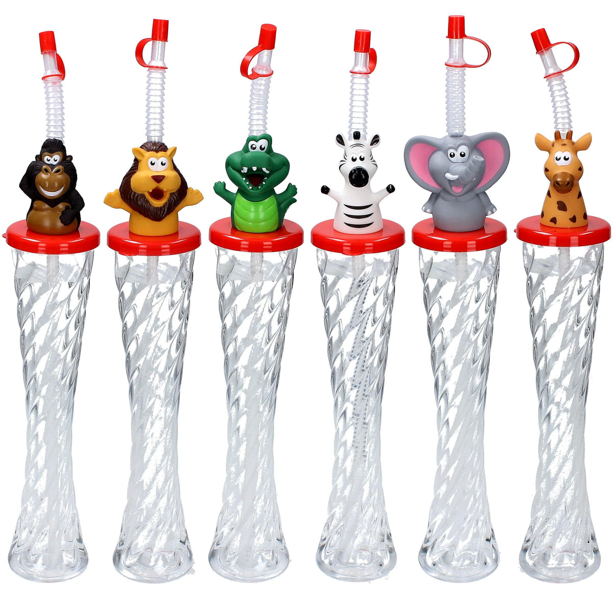 Animals Twisty Cups (54 Cups) - for Cold or Frozen Drinks, Kids Partie ...